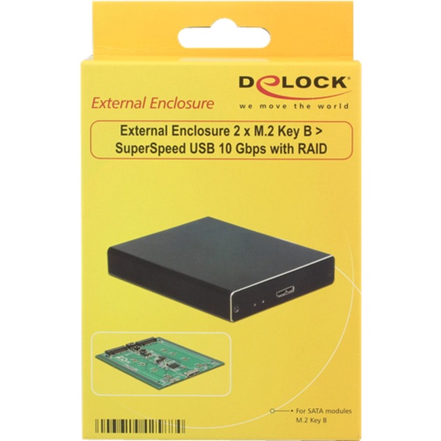 DeLOCK 2x M.2 Key B SATA > SuperSpeed USB 10 Gbps (USB 3.1 Gen 2) met ...
